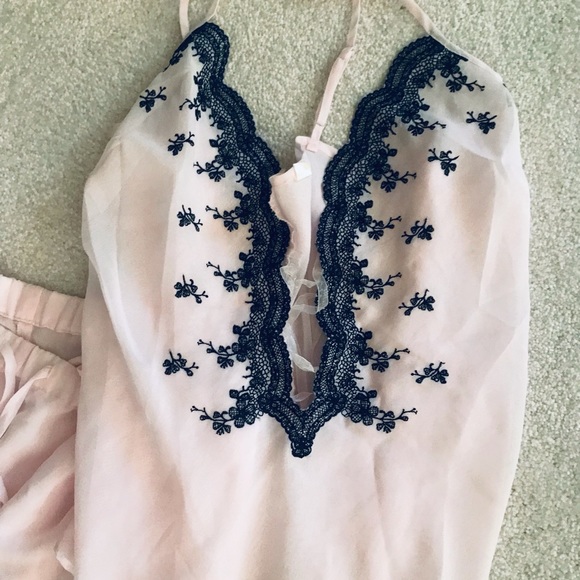 Intimates & Sleepwear | 2 Piece Pink Silky Intimate Sleepwear | Poshmark
